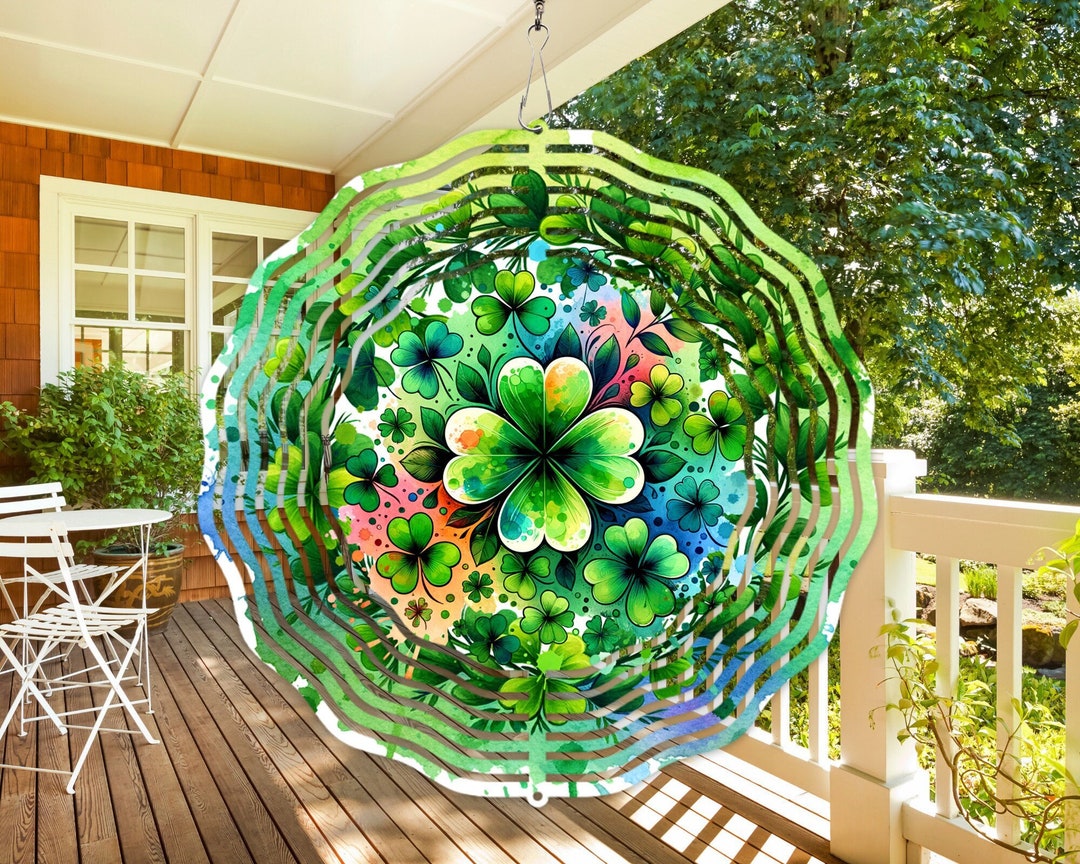 Lucky Clover Wind Spinner Design St Patrick PNG Windspinner PNG St ...