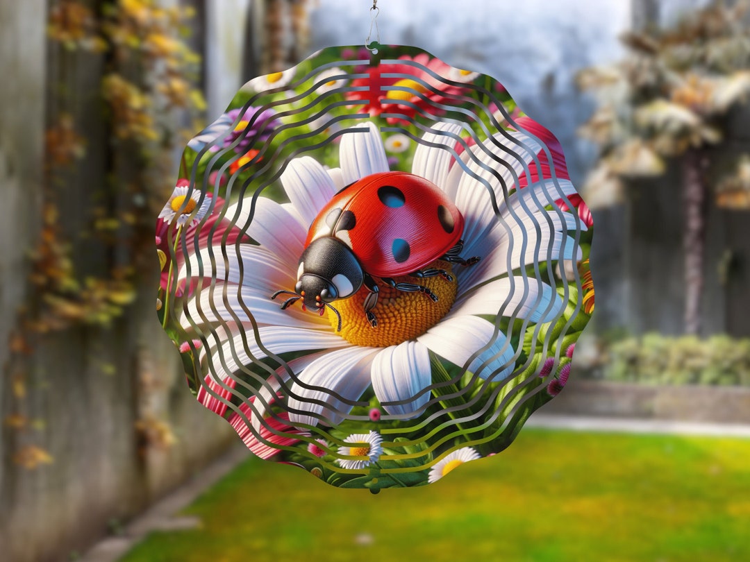 Ladybug Wind Spinner PNG 3D PNG 3D Wind Spinner Cute Design Sublimation ...