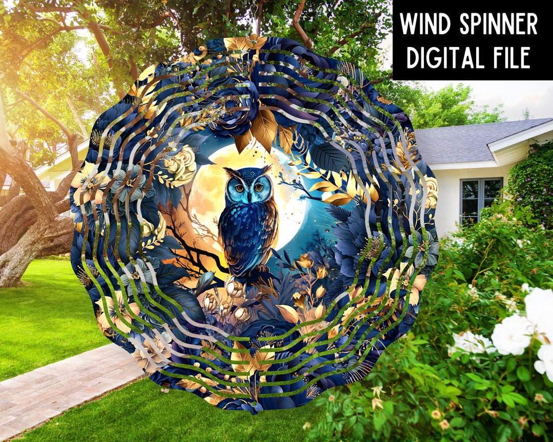 OWL Wind Spinner Design Windspinner PNG Owl Digital File Windspinner ...