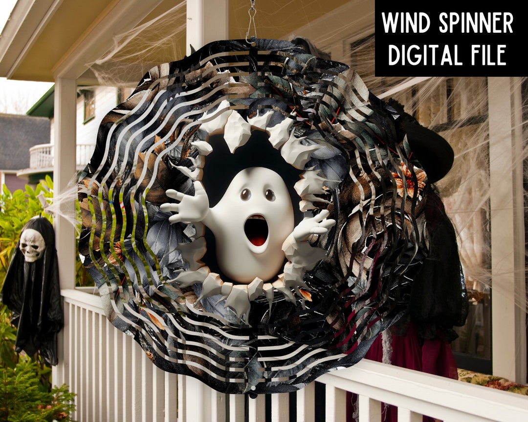 3D GHOST Wind Spinner PNG 3D Sublimation Design Digital Windspinner ...