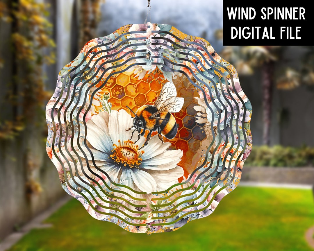 BEE Wind Spinner Design Bee PNG Sublimation Wind Spinner - Etsy