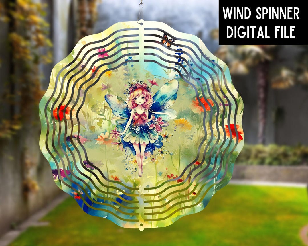 FAIRY Wind Spinner Design Garden Spinner Png Sublimation Design Digital ...