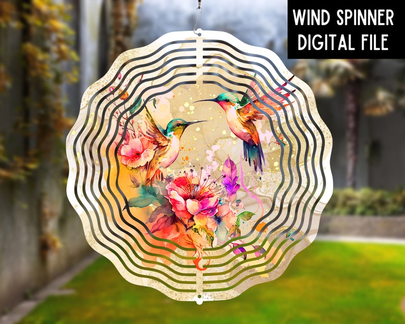 HUMMINGBIRD Wind Spinner Design Humming Bird Windspinner PNG - Etsy