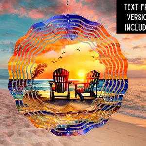 SUNSET BEACH Wind Spinner Design Sunset Sublimation Wind Spinner ...