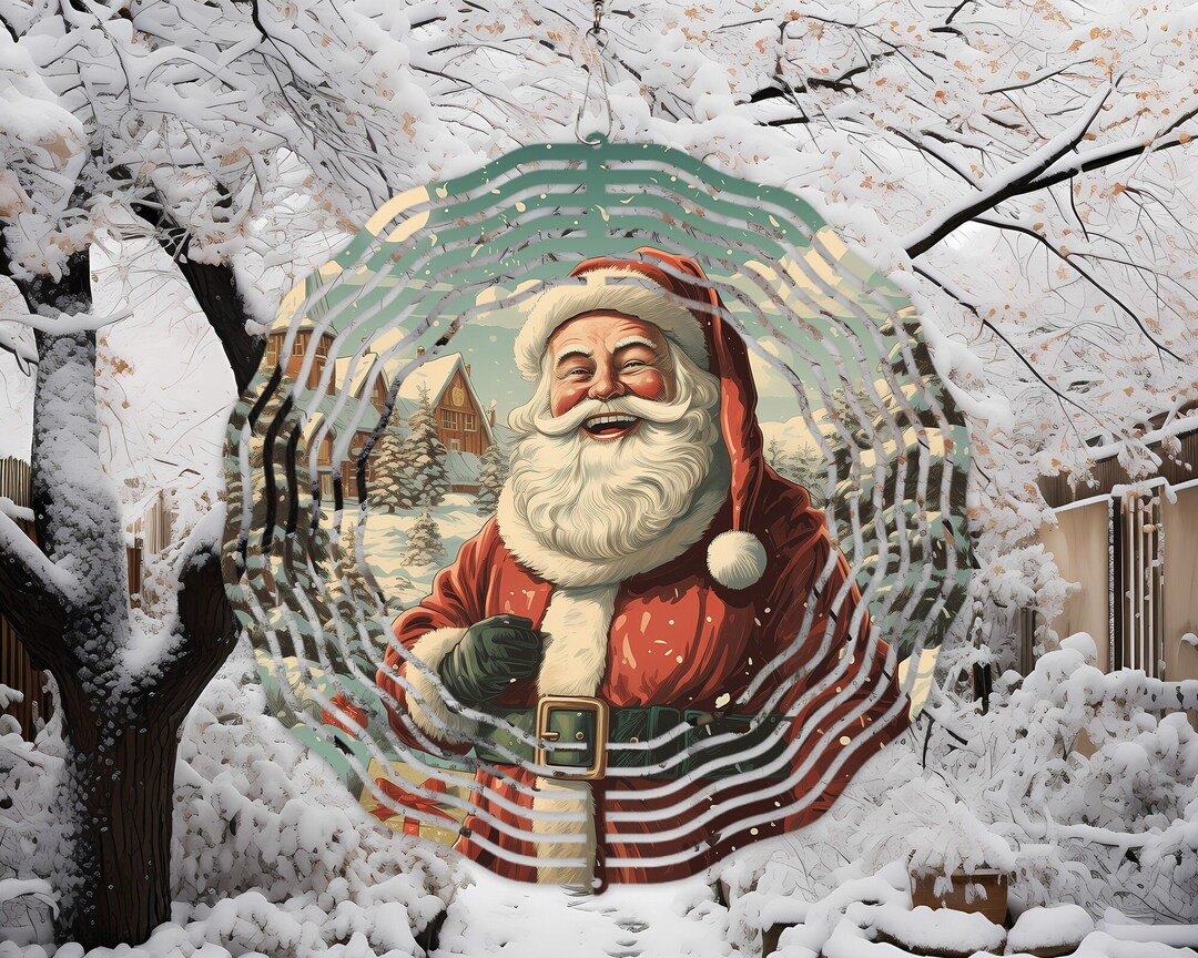 SANTA Wind Spinner PNG Santa Claus Sublimation Design - Etsy