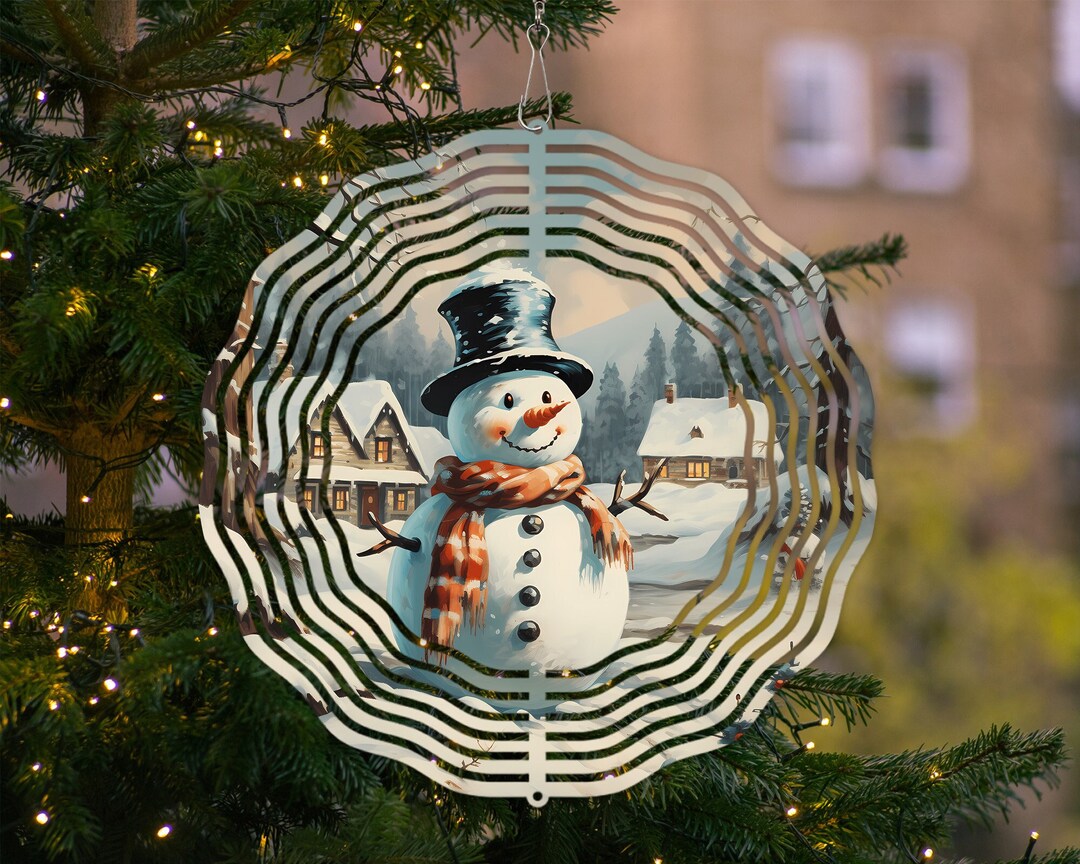 SNOWMAN Wind Spinner PNG, Snowman Sublimation Design, Christmas Wind ...