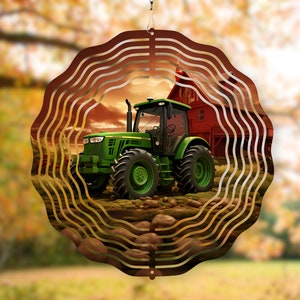 3D TRACTOR Wind Spinner PNG Tractor Sublimation Design Farm Sublimation ...
