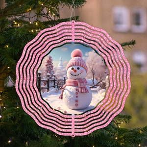 3D SNOW LADY Wind Spinner PNG, Snowman Sublimation Design, 3D Christmas ...