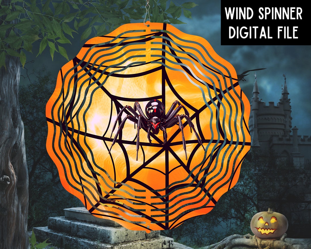 3D SPIDER Wind Spinner PNG 3D Sublimation Design Digital Windspinner ...