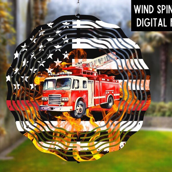 Fire Truck Wind Spinner - Etsy