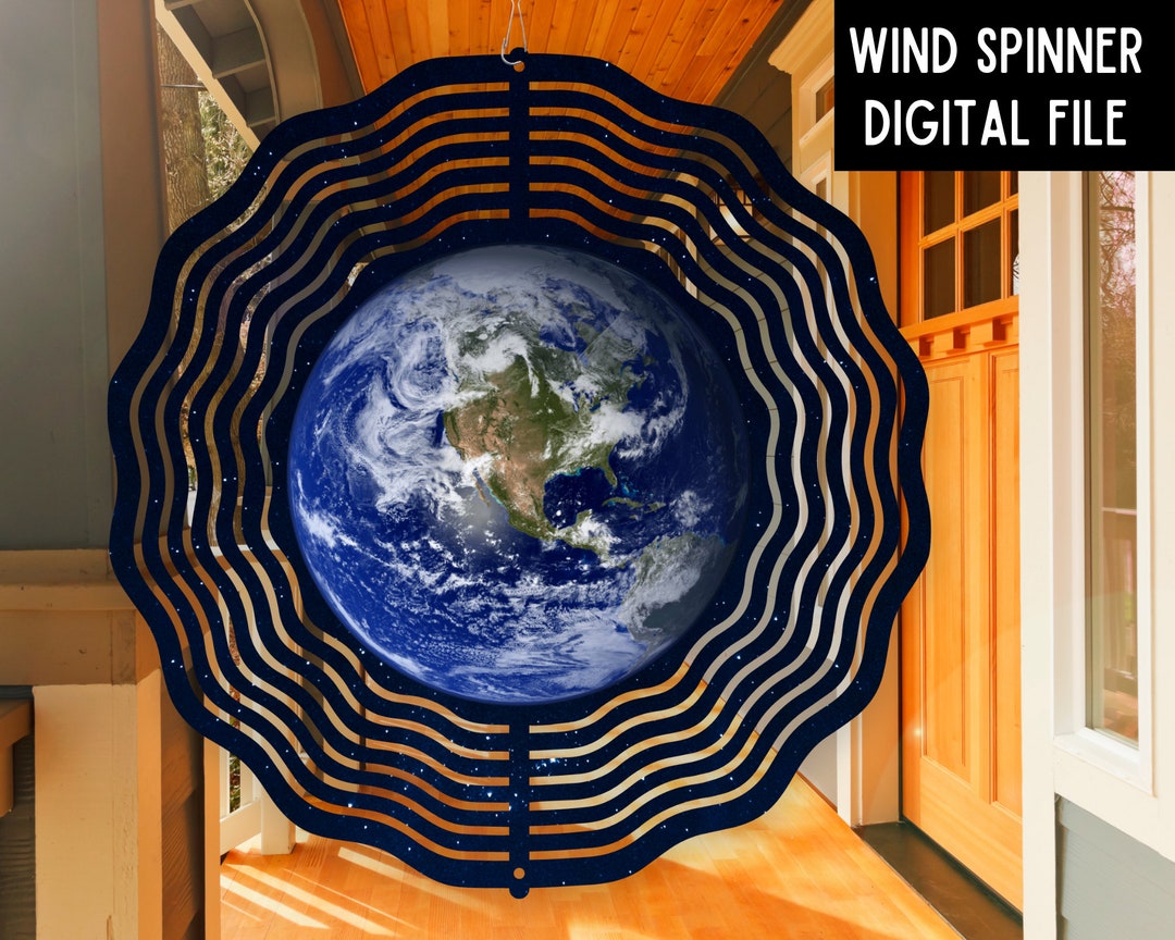 INSPIRING PNG Earth Wind Spinner Design Wind Spinner PNG Sublimation ...