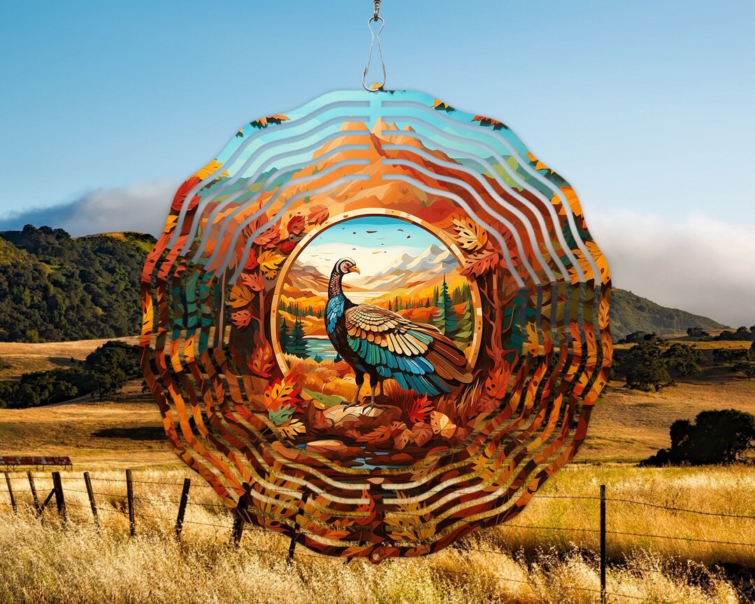 3D TURKEY Wind Spinner PNG Thanksgiving Sublimation Design Sublimation ...