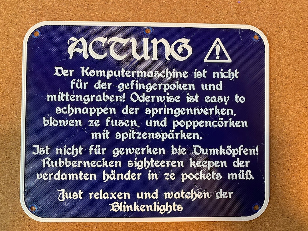 Sign - Classic "blinkenlights" With Block Letters - Etsy