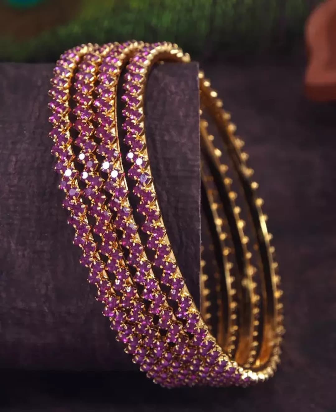Gold-plated Bangle Set (pack of 4),indian Gold Bangle, Gold Filled ...