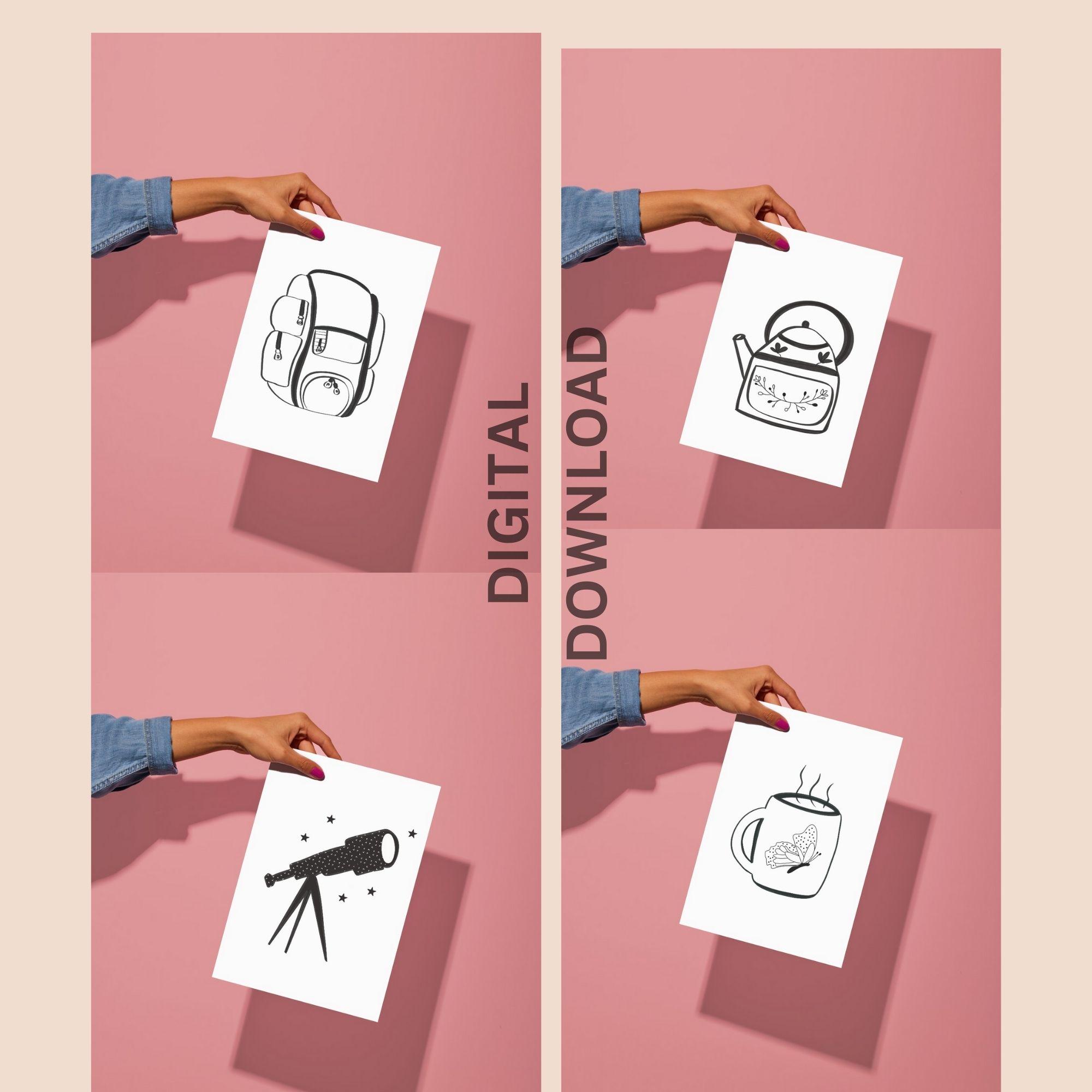 Hand-drawn Camping Doodles Clipart: Forest Adventure Illustrations (PNG ...