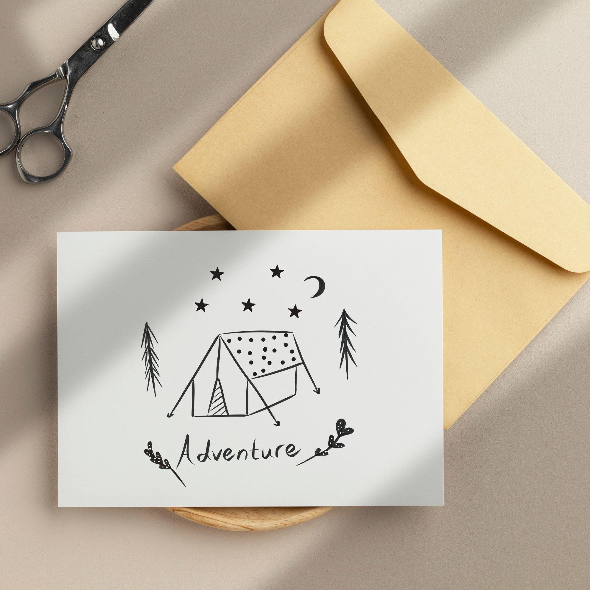 Hand-drawn Camping Doodles Clipart: Forest Adventure Illustrations (PNG ...