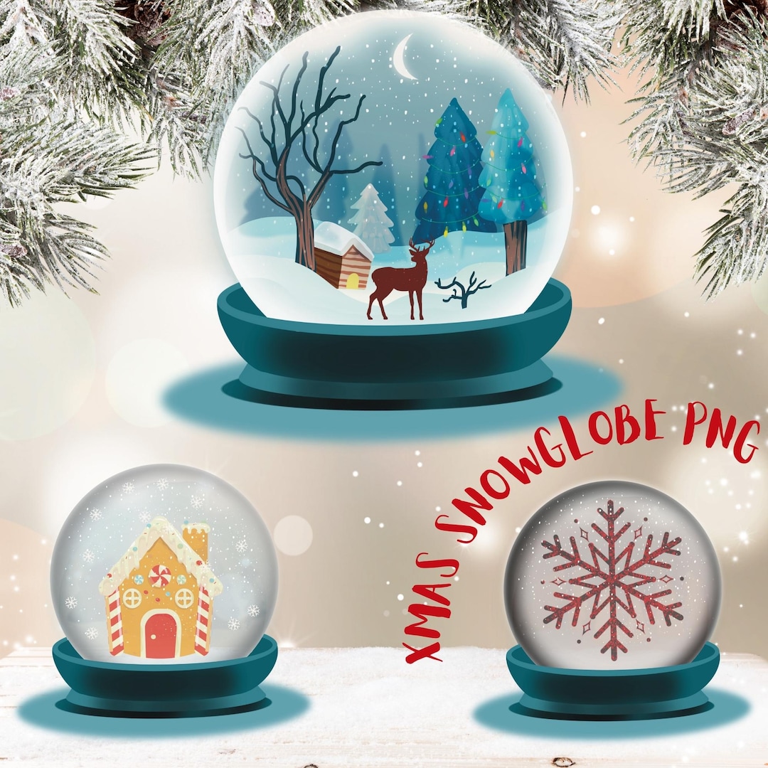 Christmas Snow Globe Clip Art,winter Clip Art,snow Flake Clip Art ...