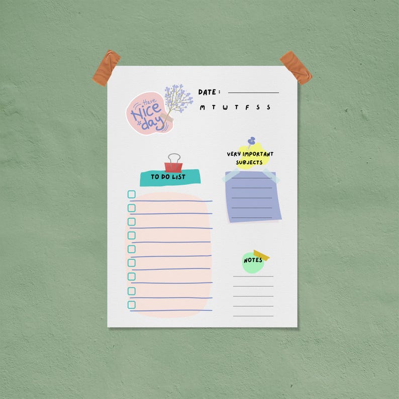 Daily to Do List Printable, Daily Task List Template PDF, Daily ...