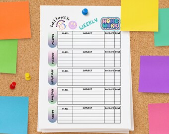 Editable Homework Planner | Printable, Digital | Student Planner ...