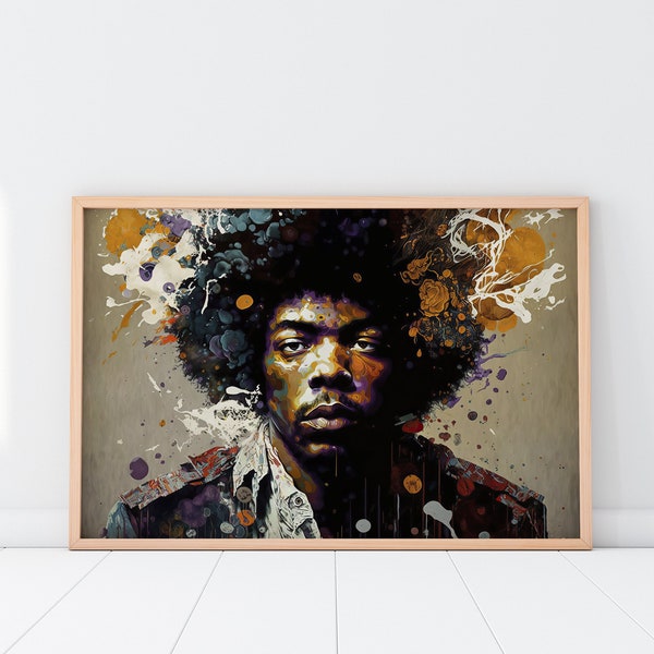 Jimi Hendrix Psychedelic Poster - Etsy