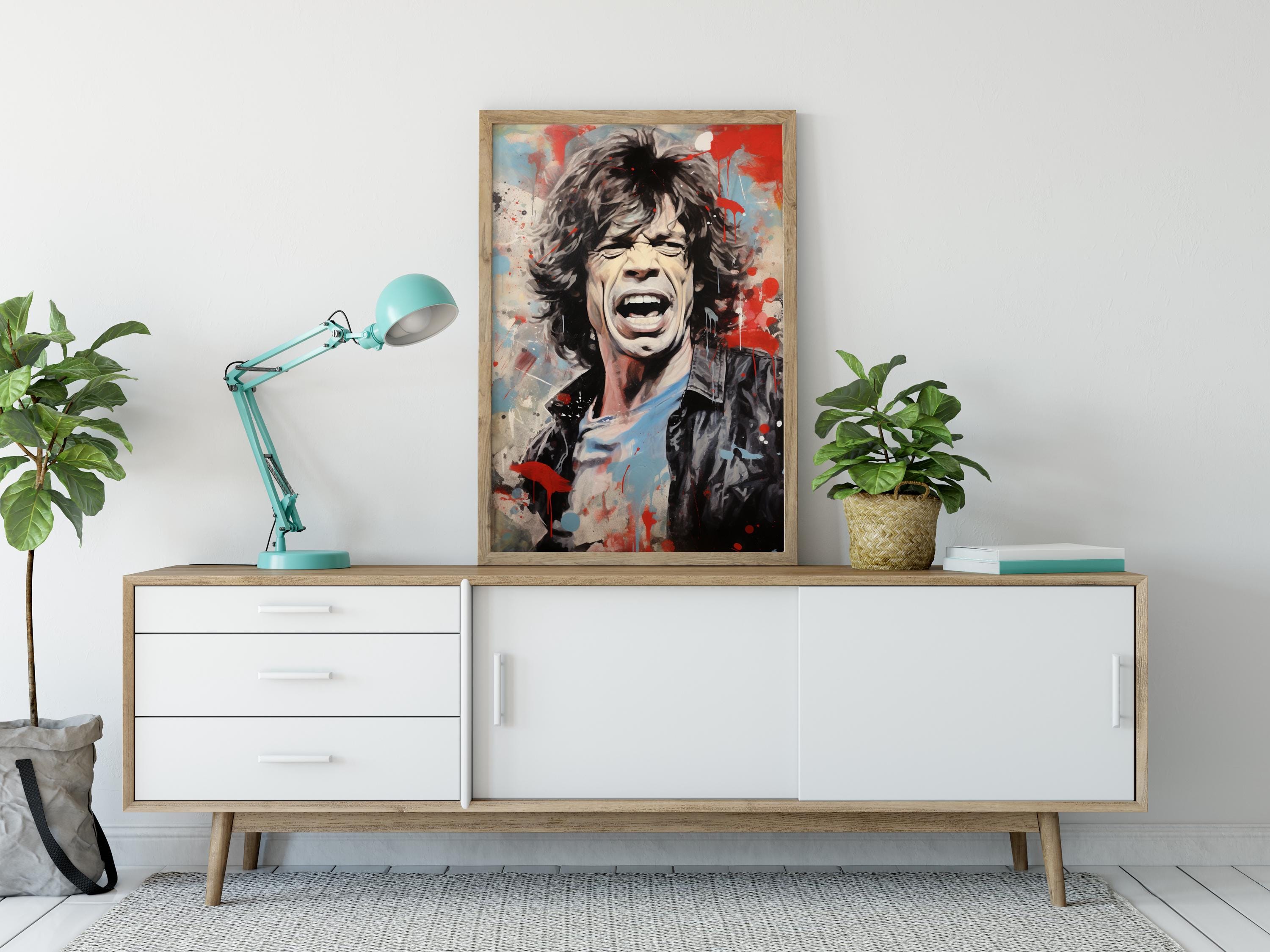 Poster Mick Jagger Graffiti Street Art Wall Art Urban Art Pop Art Deco ...