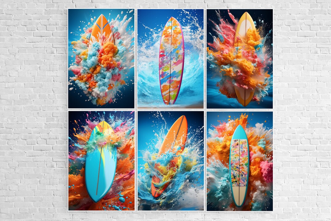 Surfboard Poster Graffiti Street Art Wall Urban Art Pop Art Deco Gift ...