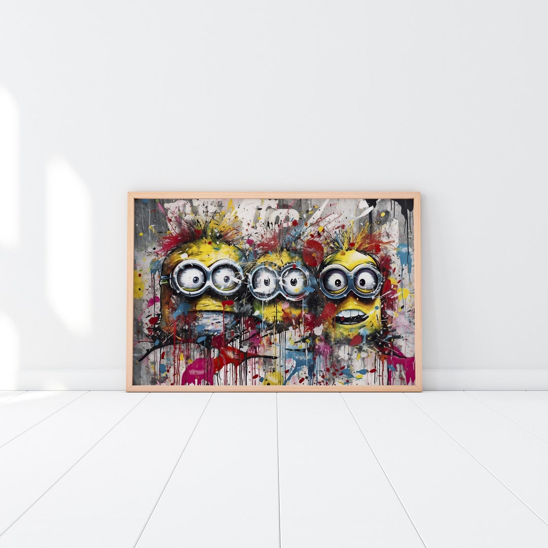 The Minions Poster Graffiti Street Art Wall Art Urban Art Pop Art Deco ...