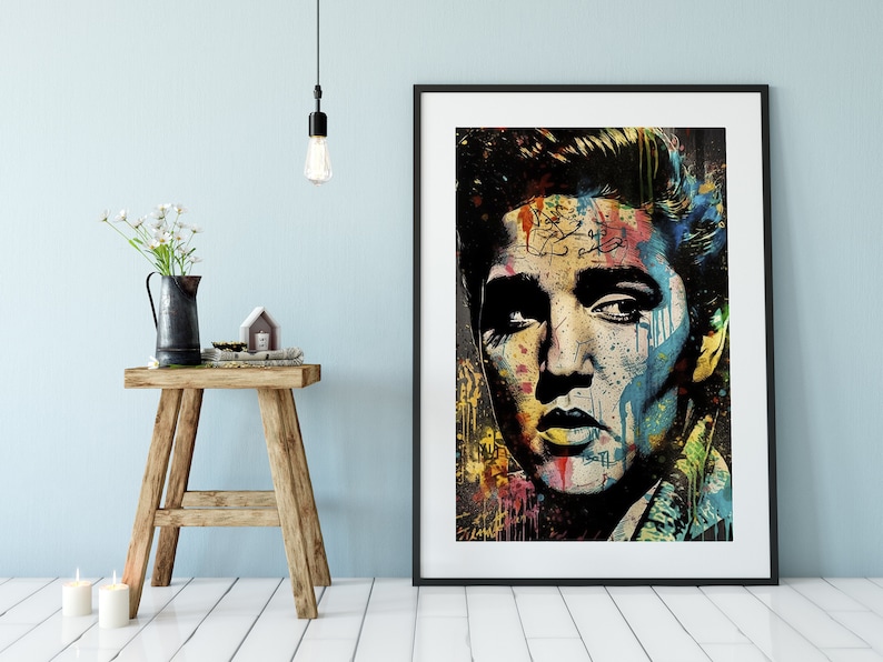 Elvis Presley Poster Graffiti Street Art Wall Art Urban Art Pop Art ...