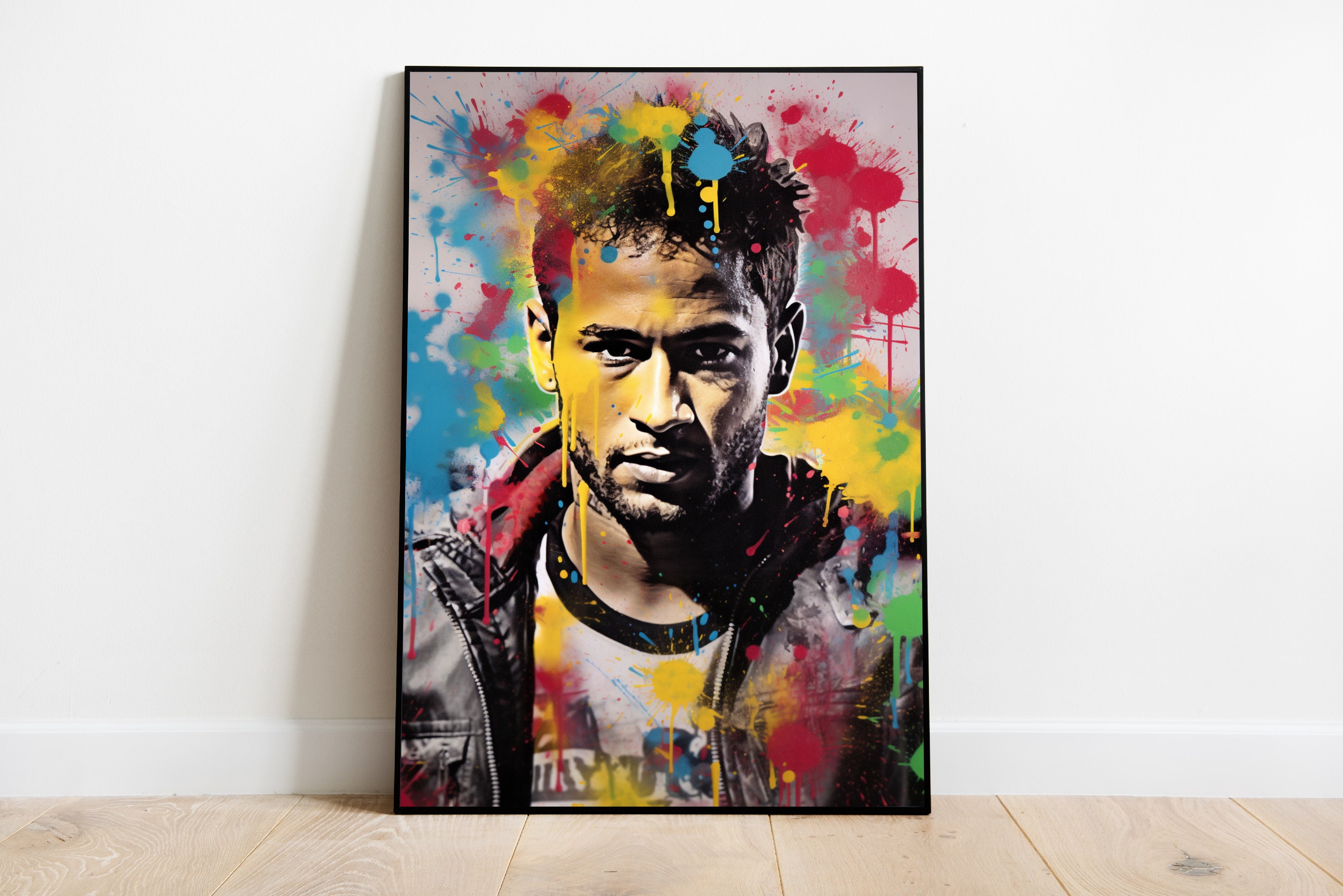 Neymar Jr Poster Graffiti Street Art Urban Pop Art Deco Sport Football ...