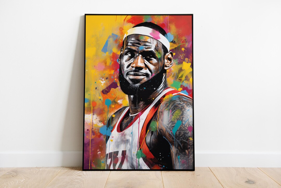 Poster Lebron James Graffiti Street Art Wall Art Urban Art Pop Art Deco ...