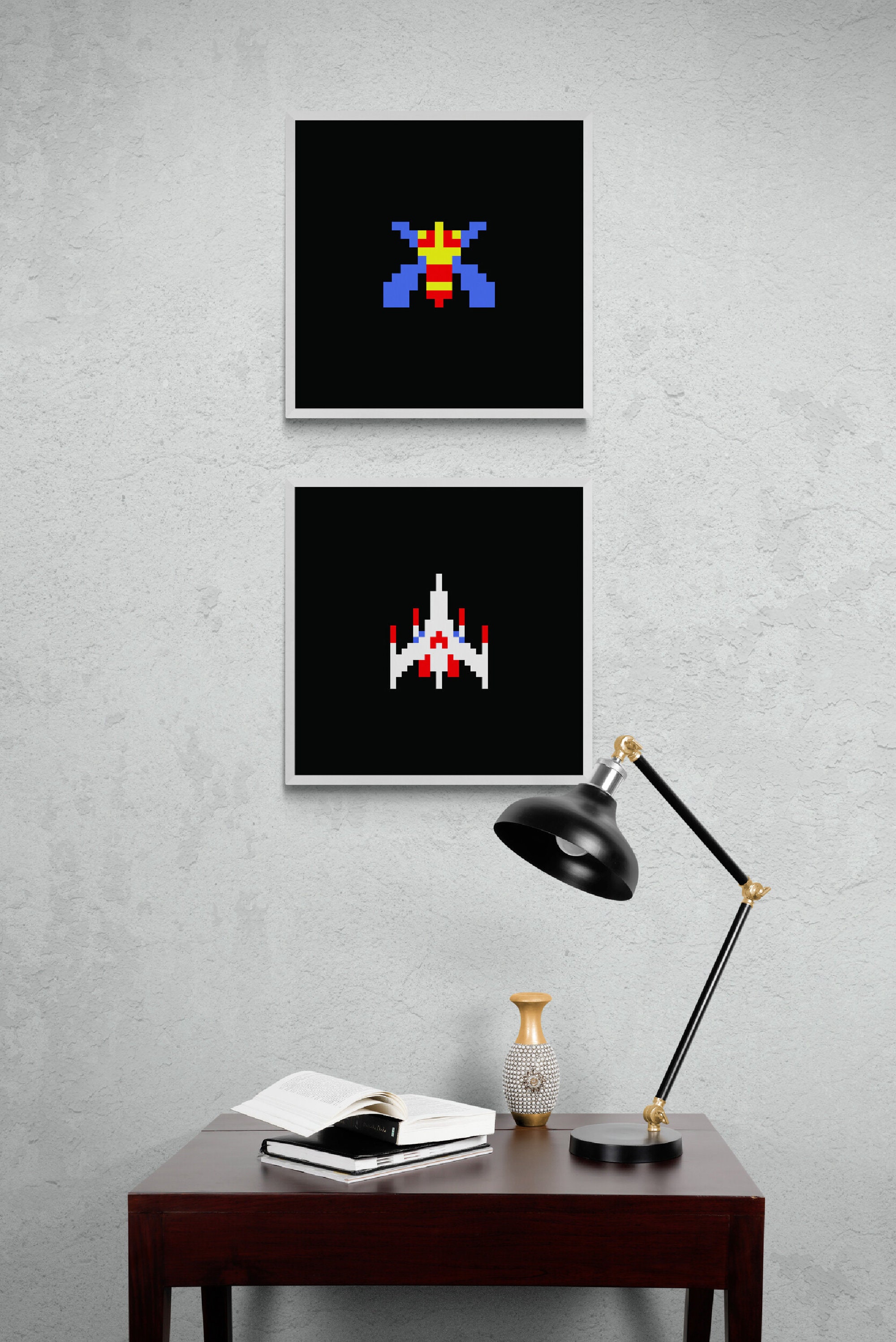 Galaga 1981 Arcade Gaming Poster Arcade Game Poster Pixel Art Retro ...