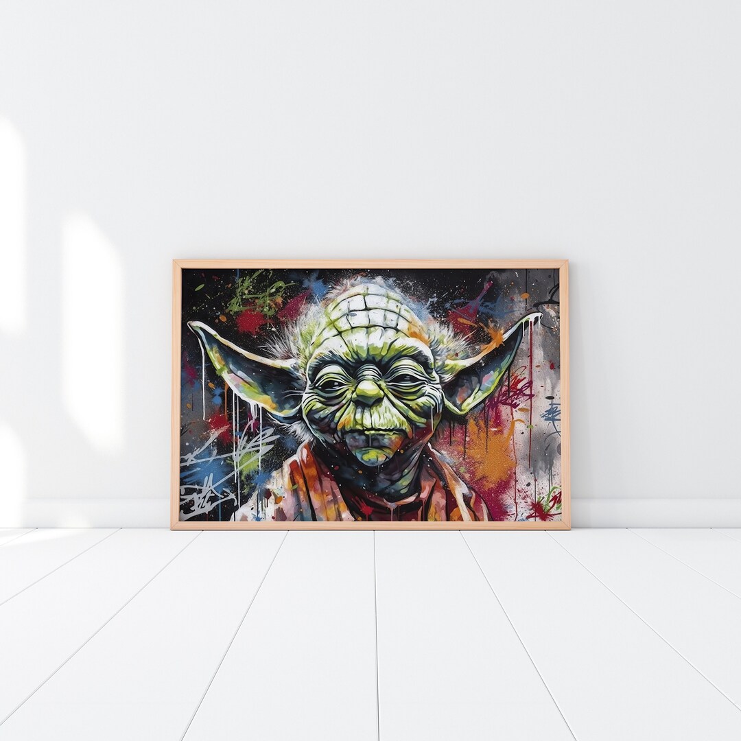 Poster Yoda Graffiti Street Art Wall Art Urban Art Pop Art Deco Star ...