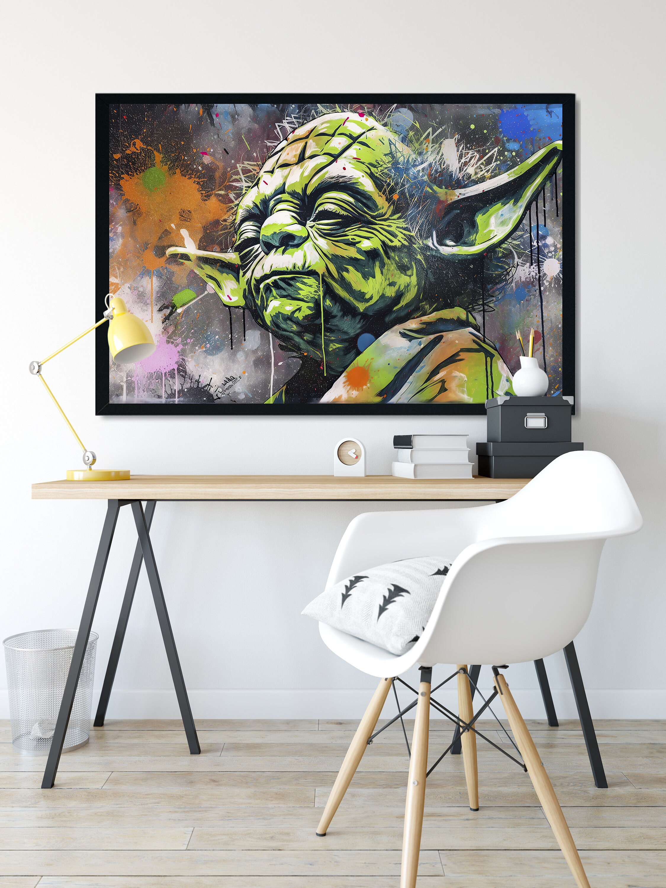 Poster Yoda Graffiti Street Art Wall Art Urban Art Pop Art Deco Star ...