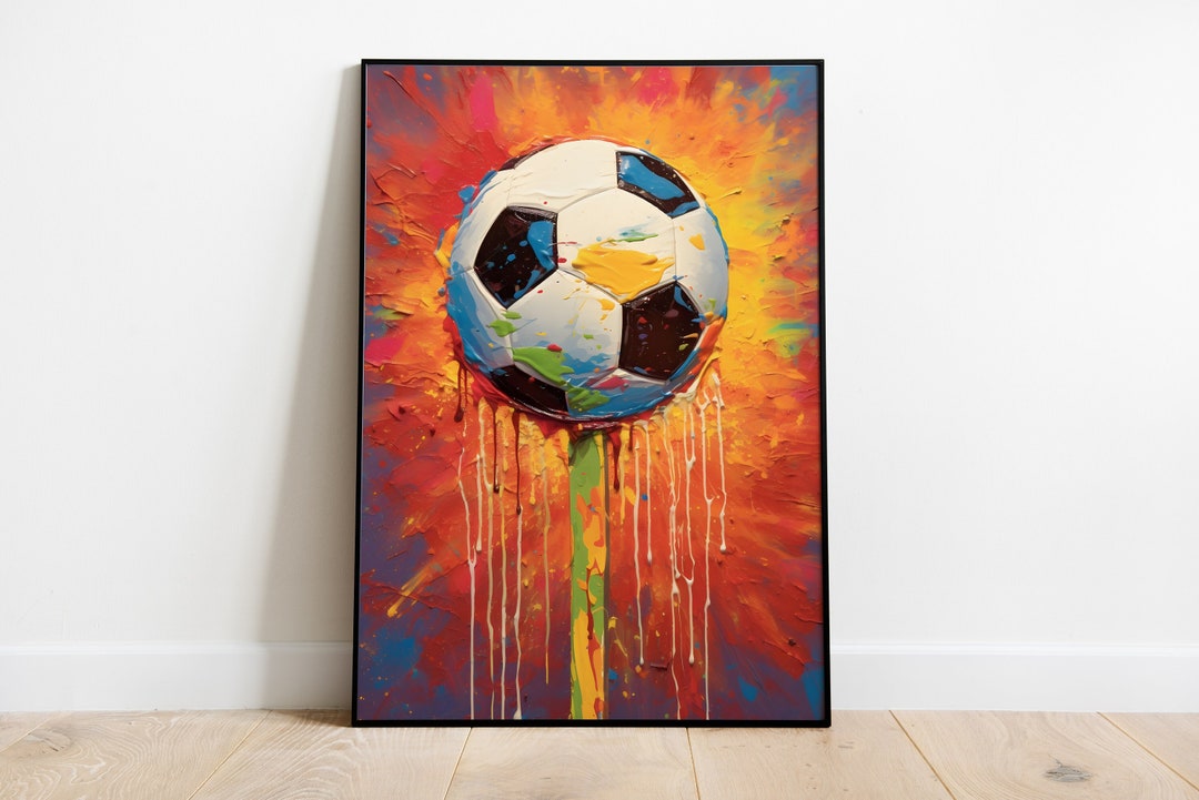 Soccer Poster Graffiti Street Art Wall Urban Art Pop Art Deco Dunk NBA ...