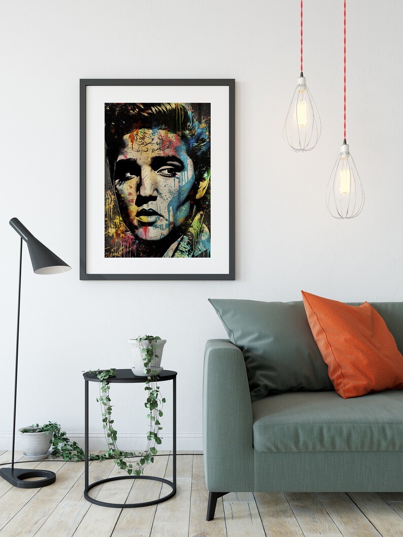 Elvis Presley Poster Graffiti Street Art Wall Art Urban Art Pop Art ...