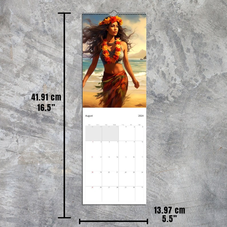2026 Calendar Hula Girls Vahine Holiday Gift Ideas Tropical Hawaii ...