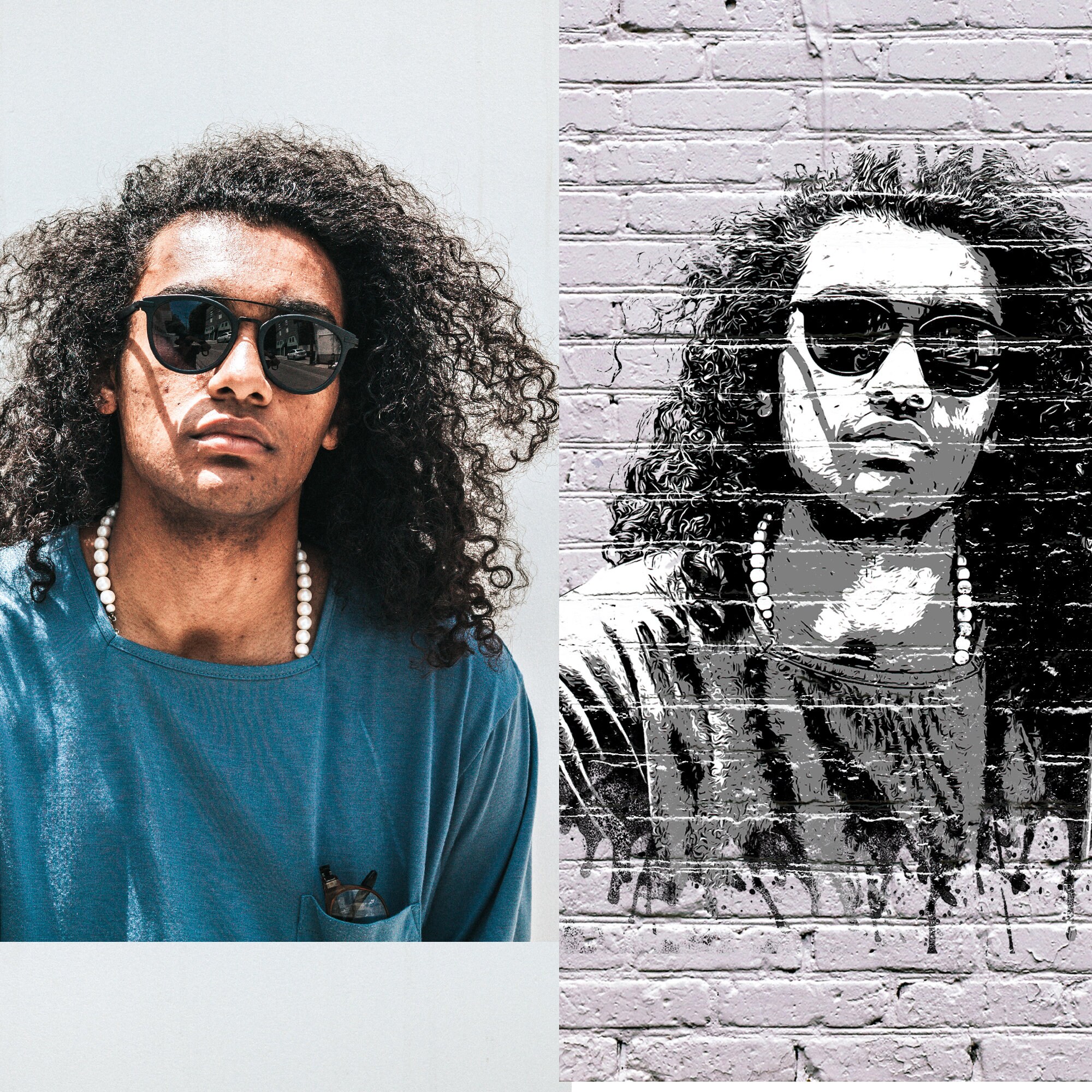 Custom Graffiti Portrait Photo Urban Street Art Gift Ideas Wall Art - Etsy