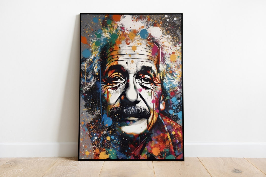 Albert Einstein Poster Graffiti Street Art Wall Art Urban Art Pop Art ...