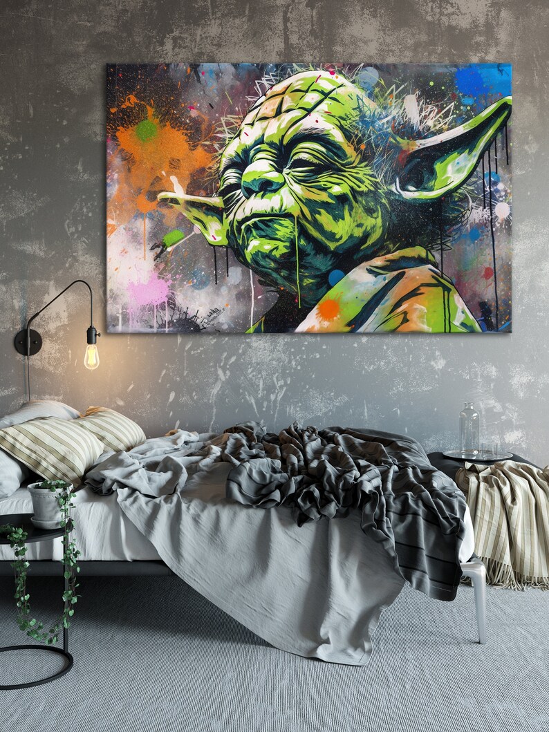 Poster Yoda Graffiti Street Art Wall Art Urban Art Pop Art Deco Star ...