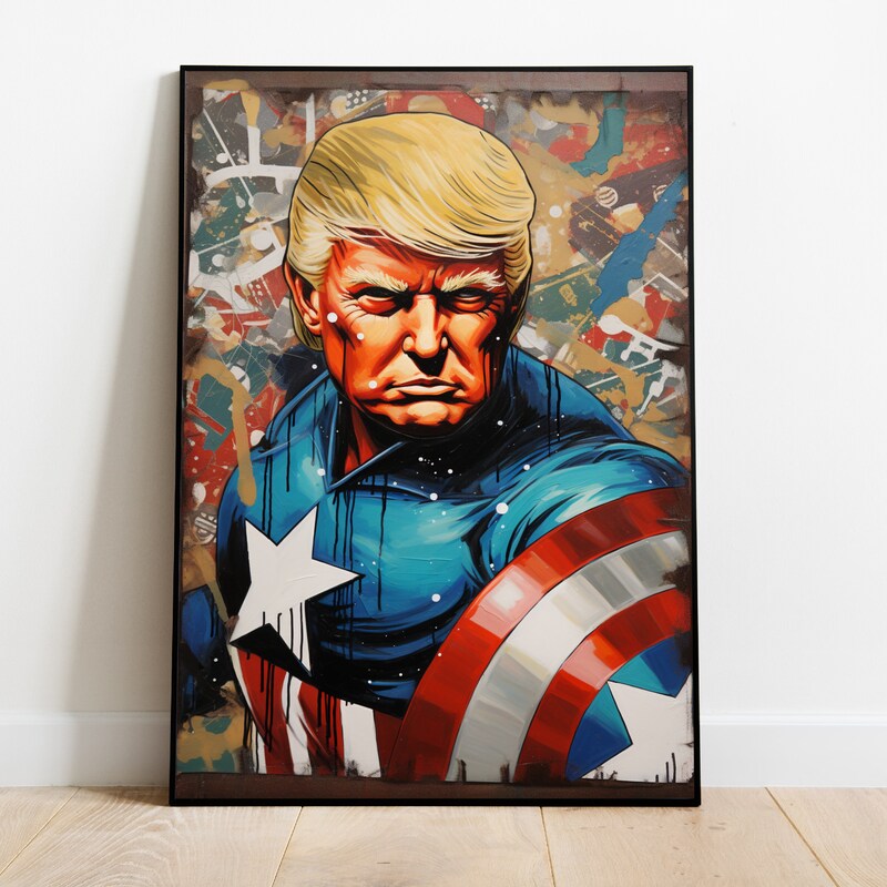 Donald trump as capt america poster - Etsy.de