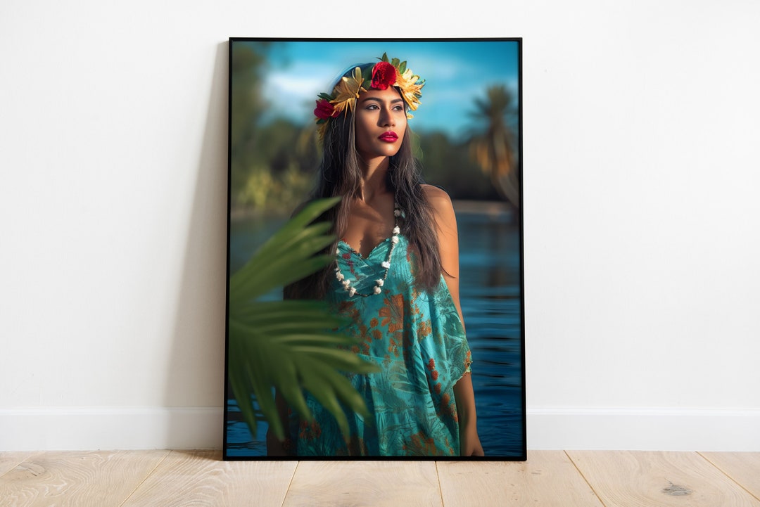 Poster Vahine Hula Girl Poster Tahiti Polynesia Vacation Gift Ideas ...