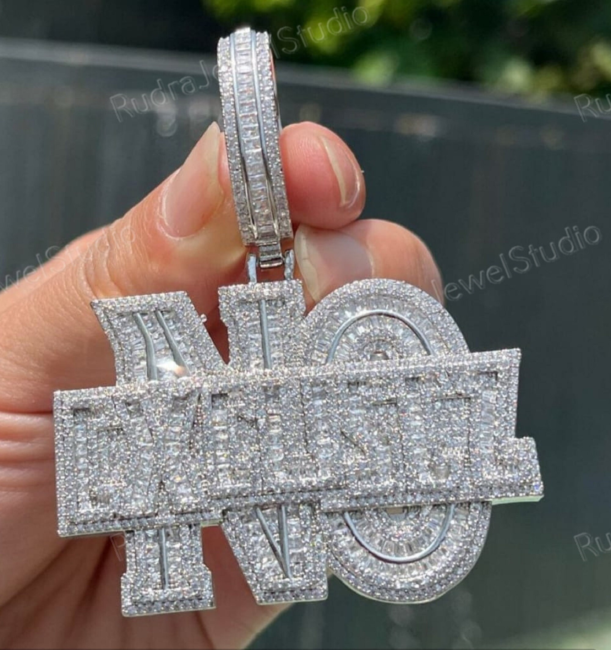 No Excuse Letters Pendant Hip Hop Style Iced Out Letters - Etsy