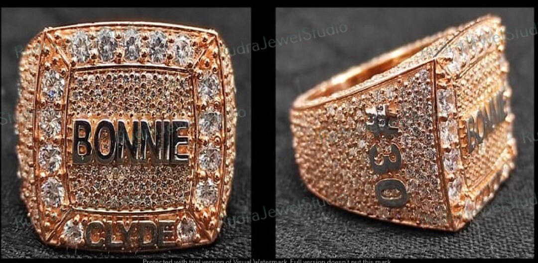 BONNIE Championship Ring-cluster Hip Hop Iced Ring-hip Hop Jewelry ...