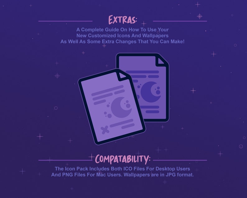 Cute Alchemy Magic Moon and Stars Mystic Lunar Computer - Etsy