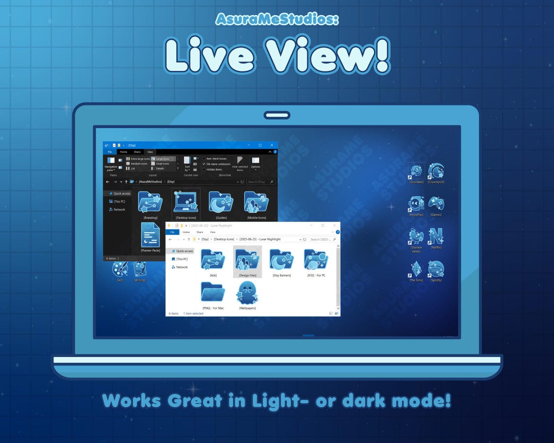 Midnight Blues Desktop Icon Theme: Dark Blue App Icons and Wallpapers ...