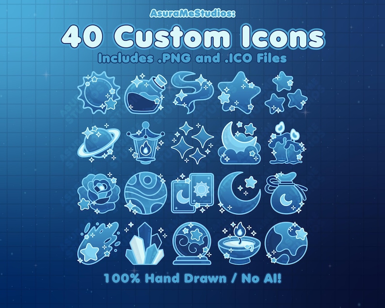 Midnight Blues Desktop Icon Theme: Dark Blue App Icons and Wallpapers ...