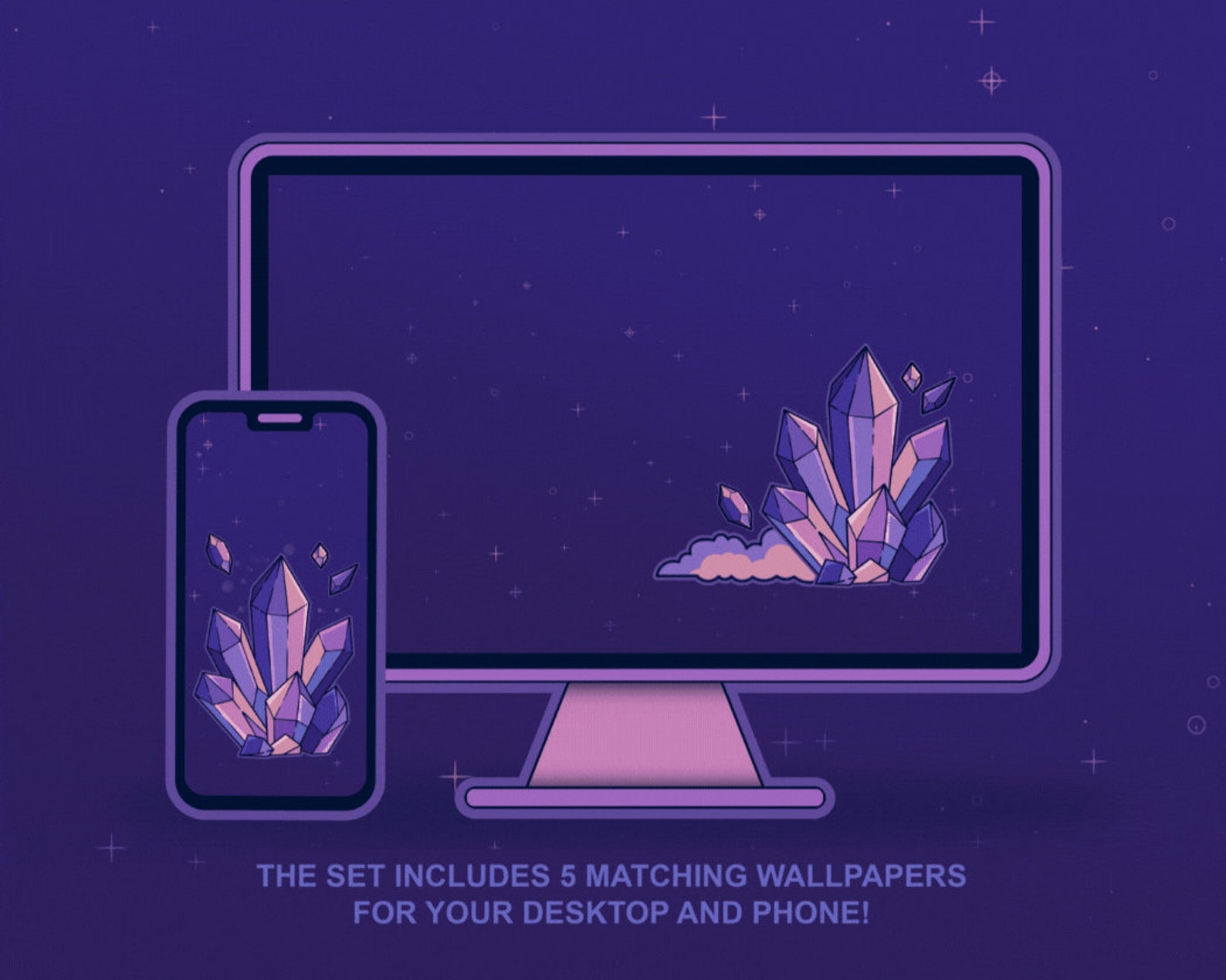 Cute Alchemy Magic Moon and Stars Mystic Lunar Computer - Etsy