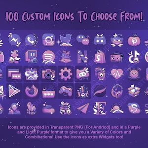 Cute Alchemy Magic Moon and Stars Lunar Aesthetic Mobile Icon Theme ...