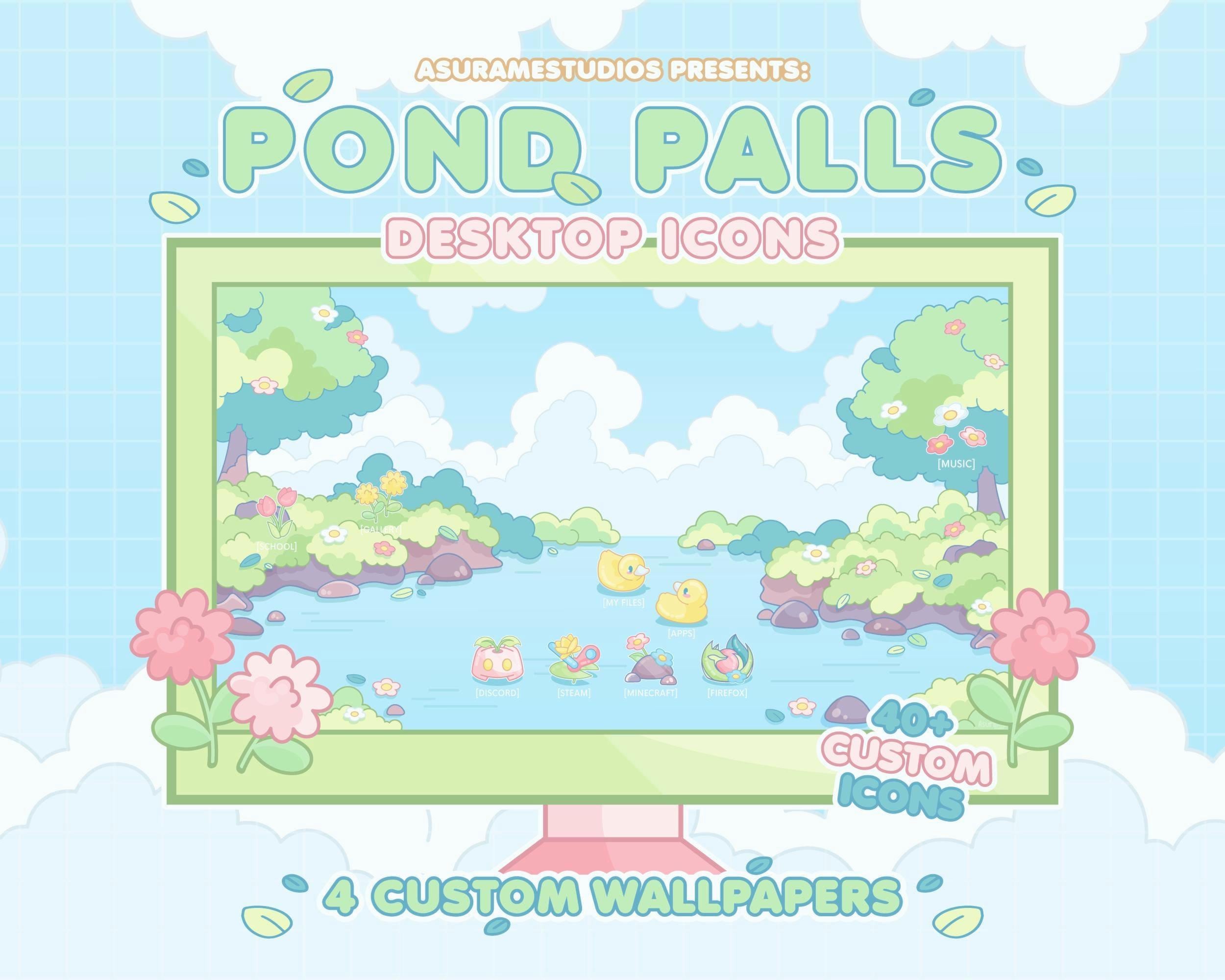 Whimsical Pond Palls - Cute Desktop Computer Icon Pack | PC Theme and ...