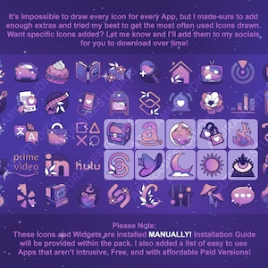 Cute Alchemy Magic Moon and Stars Lunar Aesthetic Mobile Icon Theme ...